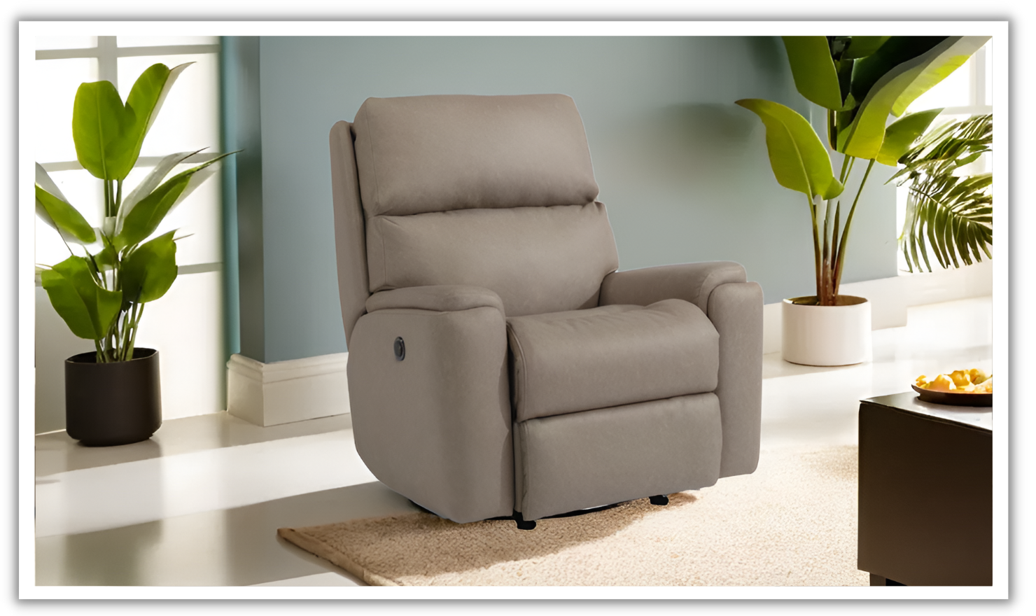 Rio Power Rocking Recliner Fabric Chair With Power Headrest – Jennifer Furniture