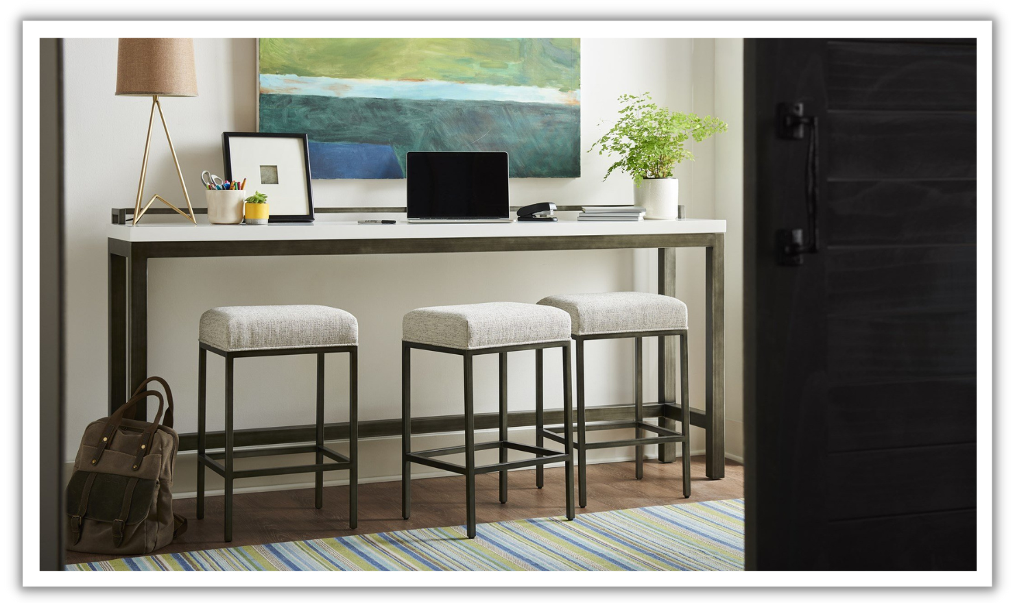 Universal Furniture Essence Console Table with 3 Stools Set – Jennifer Furniture