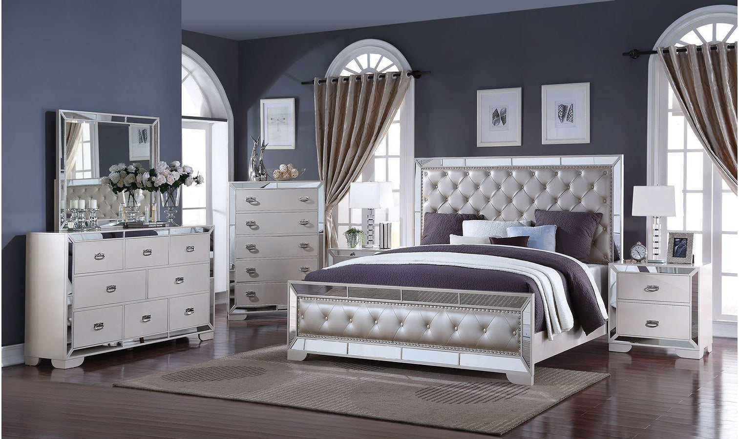 Gloria Upholstered Bed – Jennifer Furniture