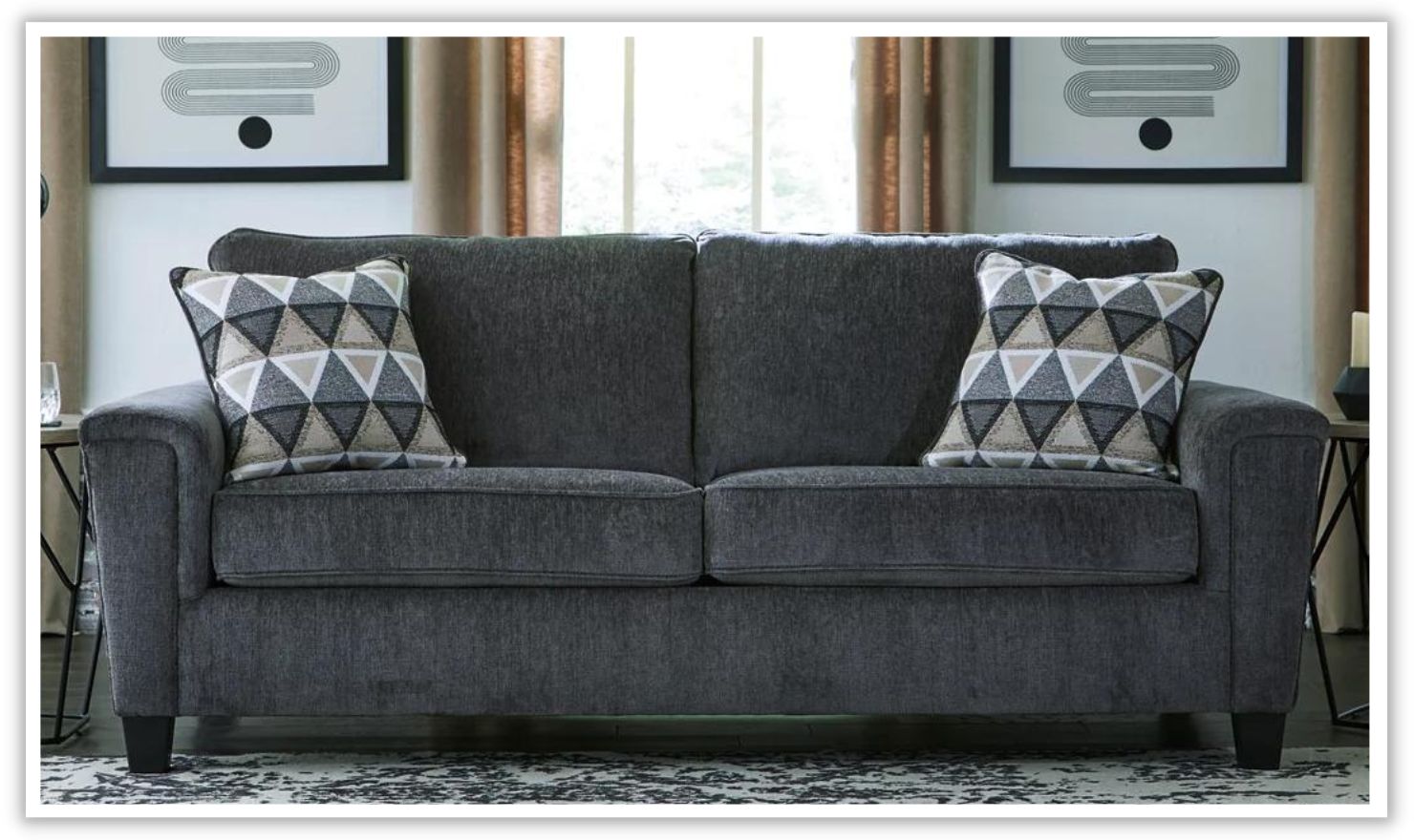 Modern Heritage Abinger 2 Piece Fabric Living Room Set (Sofa + Lovesea ...