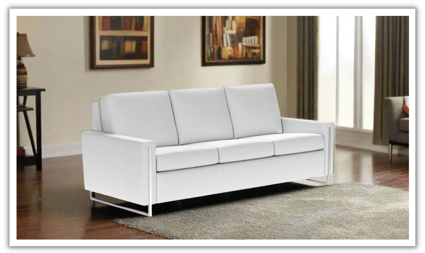 American Leather Sulley White 3-seater Full Size Sleeper with Track Ar ...