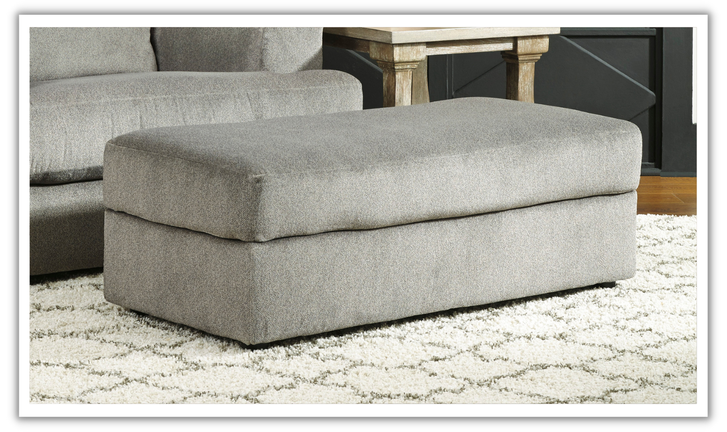 Buy Modern Heritage Soletren Firmly Cushioned Fabric Oversized Ottoman ...