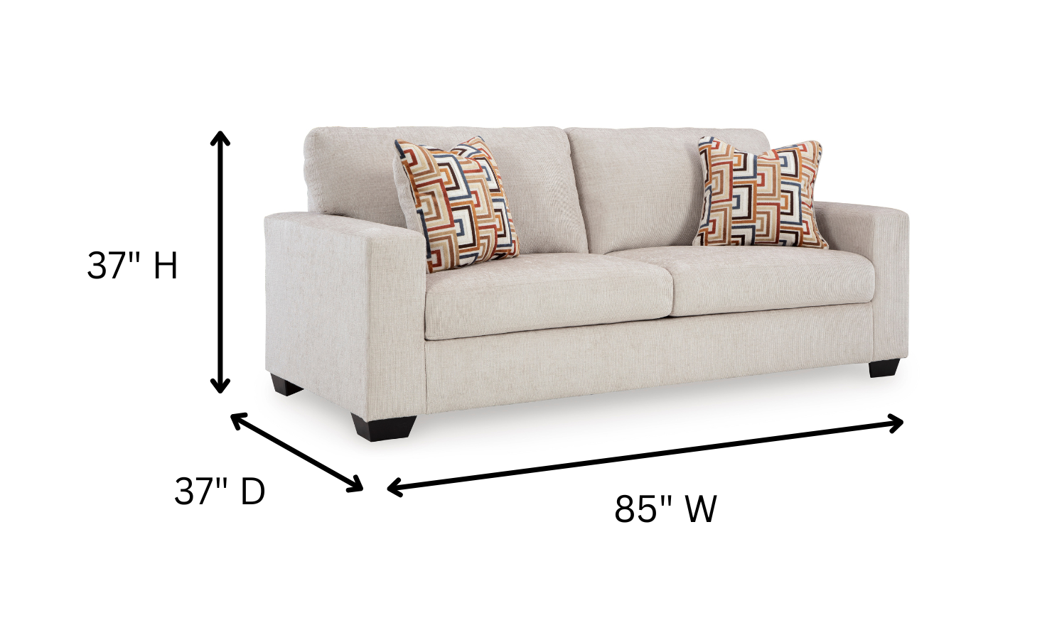 Modern Heritage Aviemore 2 Seater Pull-Out Queen Sofa Sleeper with mem ...