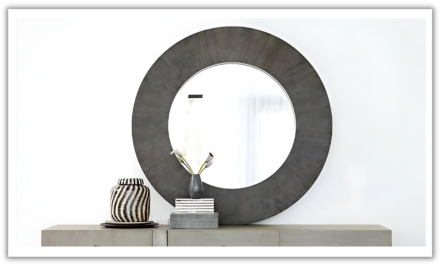Buy Bernhardt Linea Cerused Charcoal Frame Mirror Online – Jennifer ...
