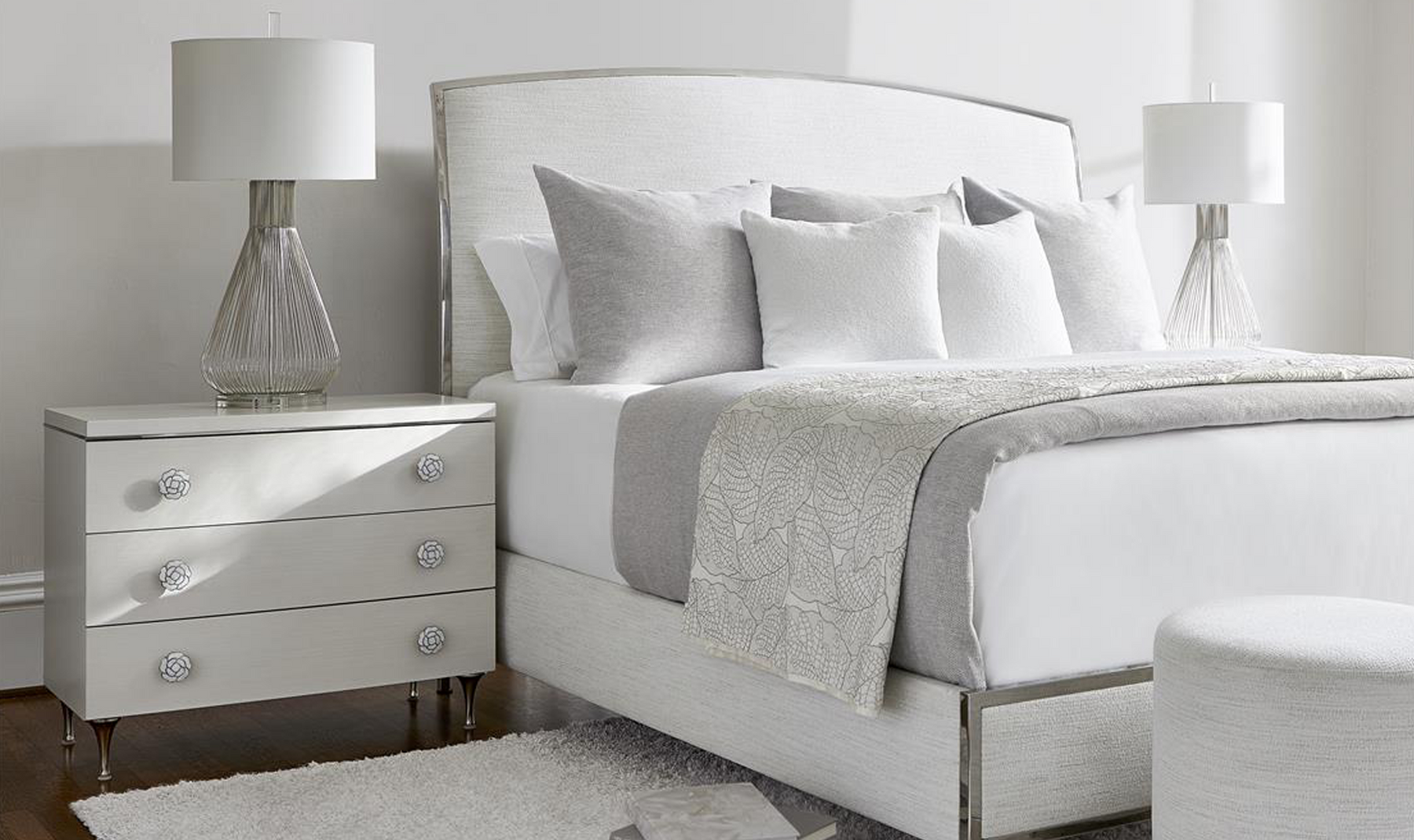 Bernhardt Silhouette Eggshell Nightstand – Jennifer Furniture