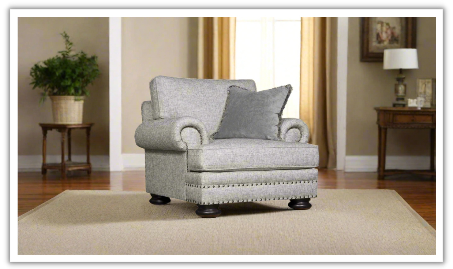 Bernhardt Foster Fabric Chair with Spring Down Cushion – Jennifer Furniture