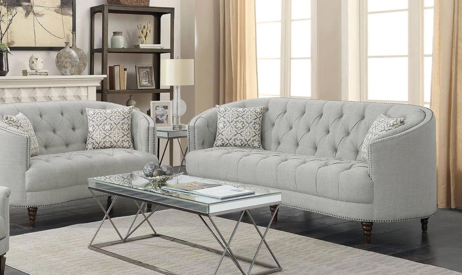 Coaster tufted sofa store