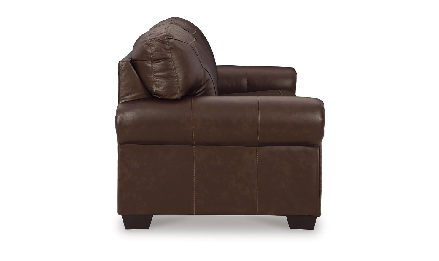 Modern Heritage Colleton 3-Seater Dark Brown Leather Sofa with Rolled ...