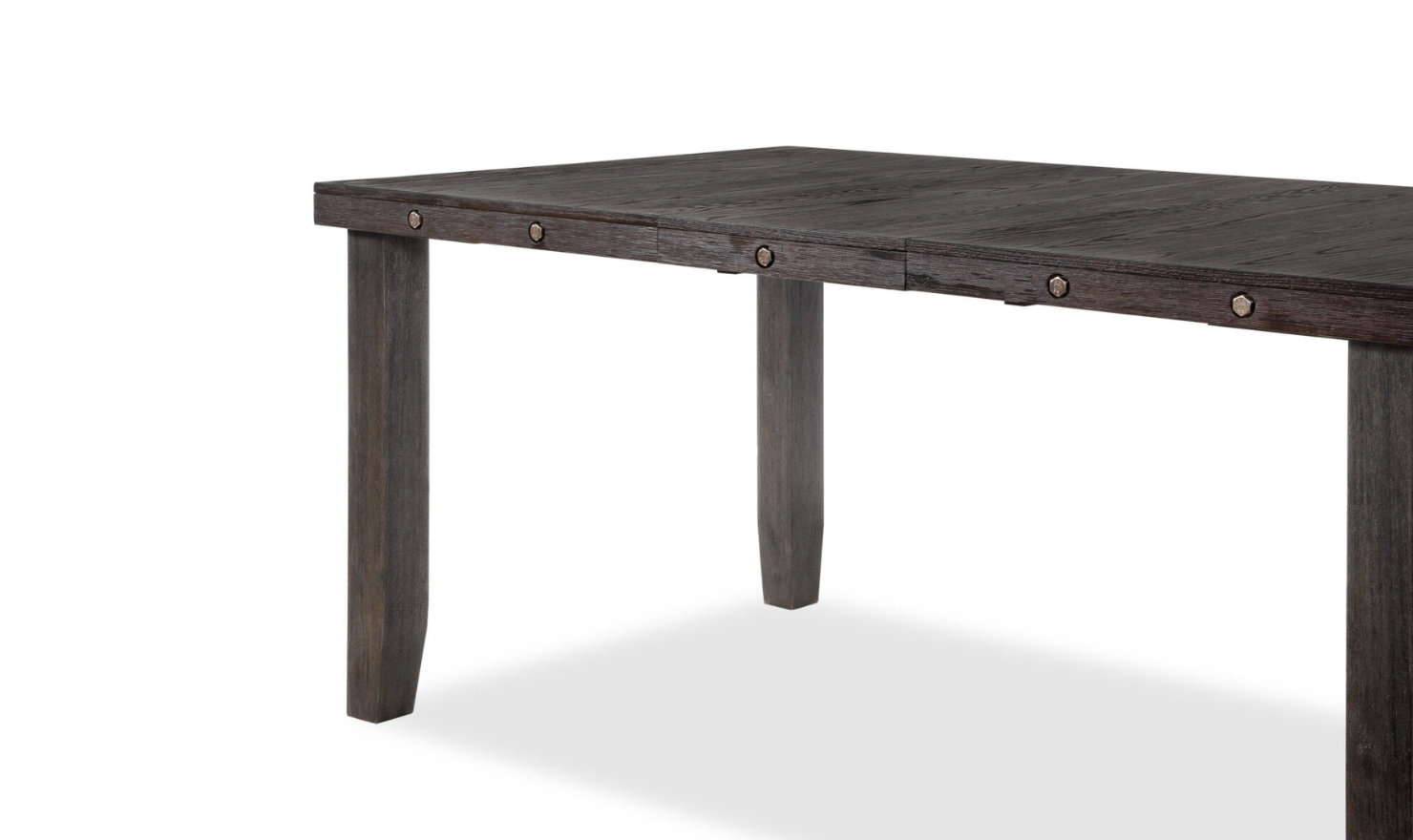 Cosmos Sylvia Brown Rectangular Dining Table with 18" Extendable Leaf ...