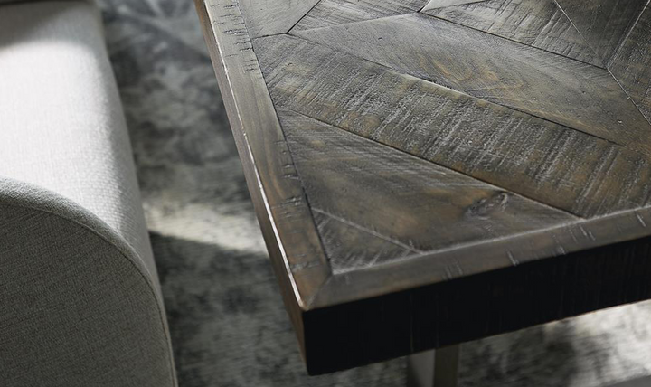 Draper Wooden + Stainless Steel Dining Table with Adjustable Glides ...