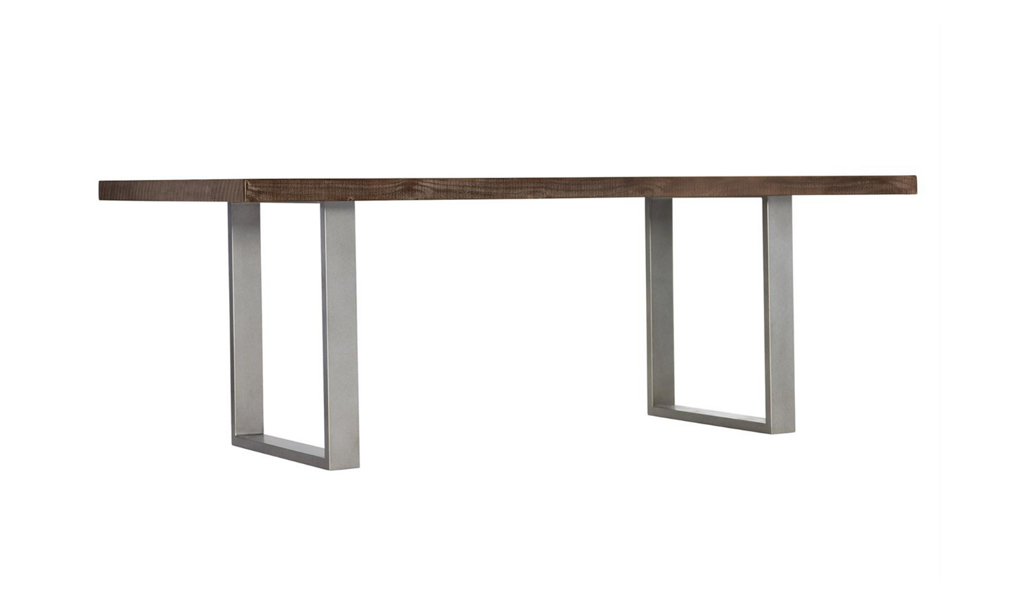 Draper Wooden + Stainless Steel Dining Table with Adjustable Glides ...