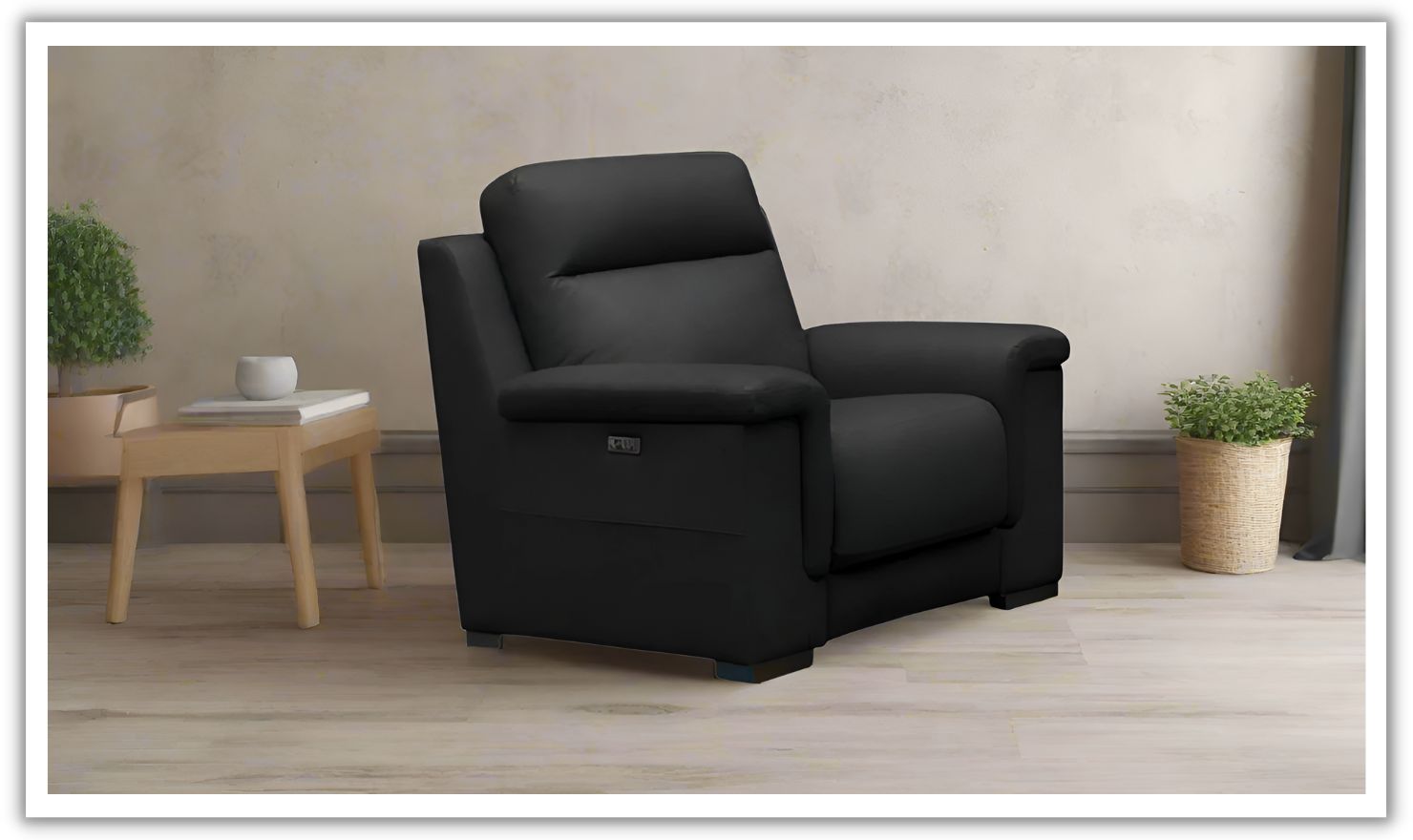 Klaussner Dakota Power Recliner Chair in Black with USB Port – Jennifer ...