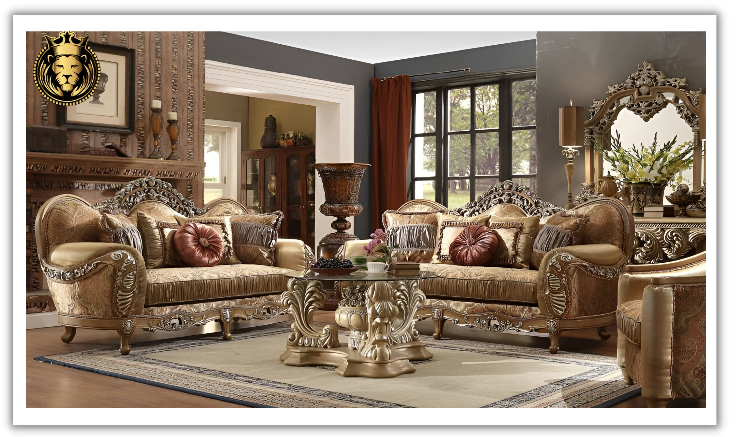 Homeydesign Englert 3 Pieces Traditional Living Room Set in Light Mapl ...