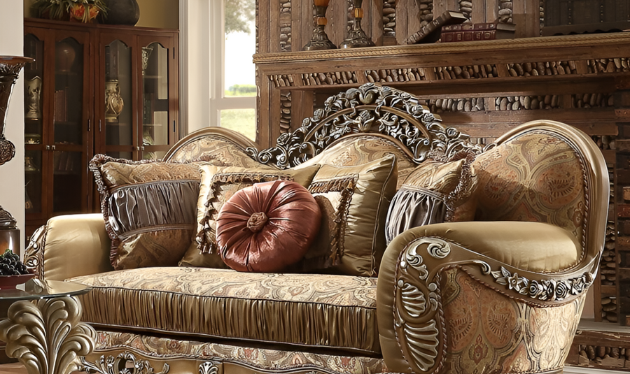 Homeydesign Englert 3 Pieces Traditional Living Room Set in Light Mapl ...