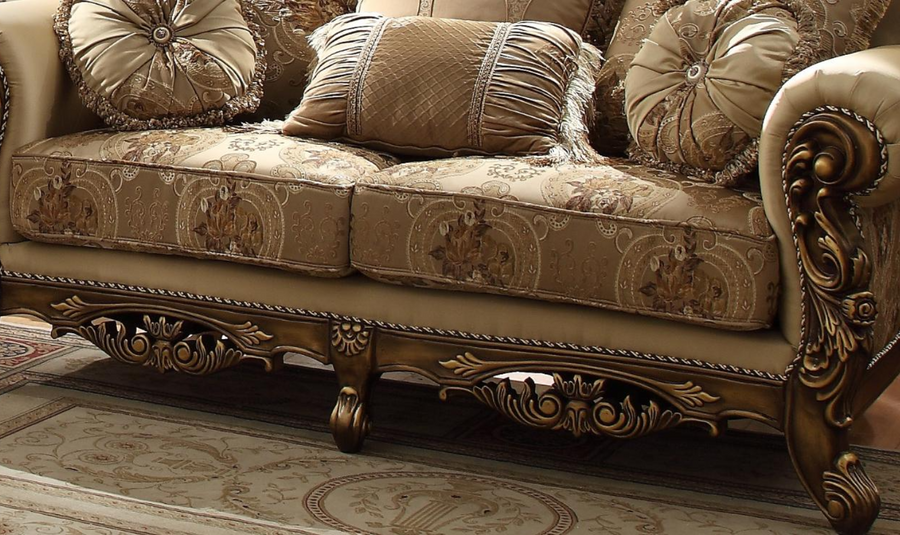 Buy Homeydesign Hendra 3 Pieces Traditional Living Room Set in Brown ...