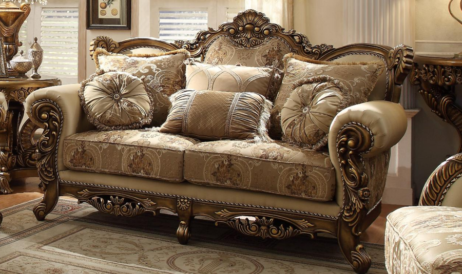Buy Homeydesign Hendra 3 Pieces Traditional Living Room Set in Brown ...