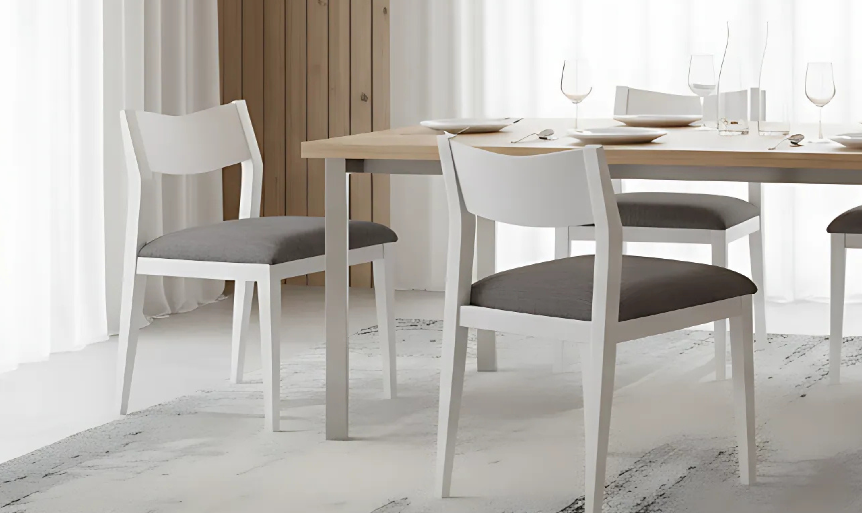 Iconic Furniture Mindy Snow White Upholstered Dining Chair – Jennifer ...