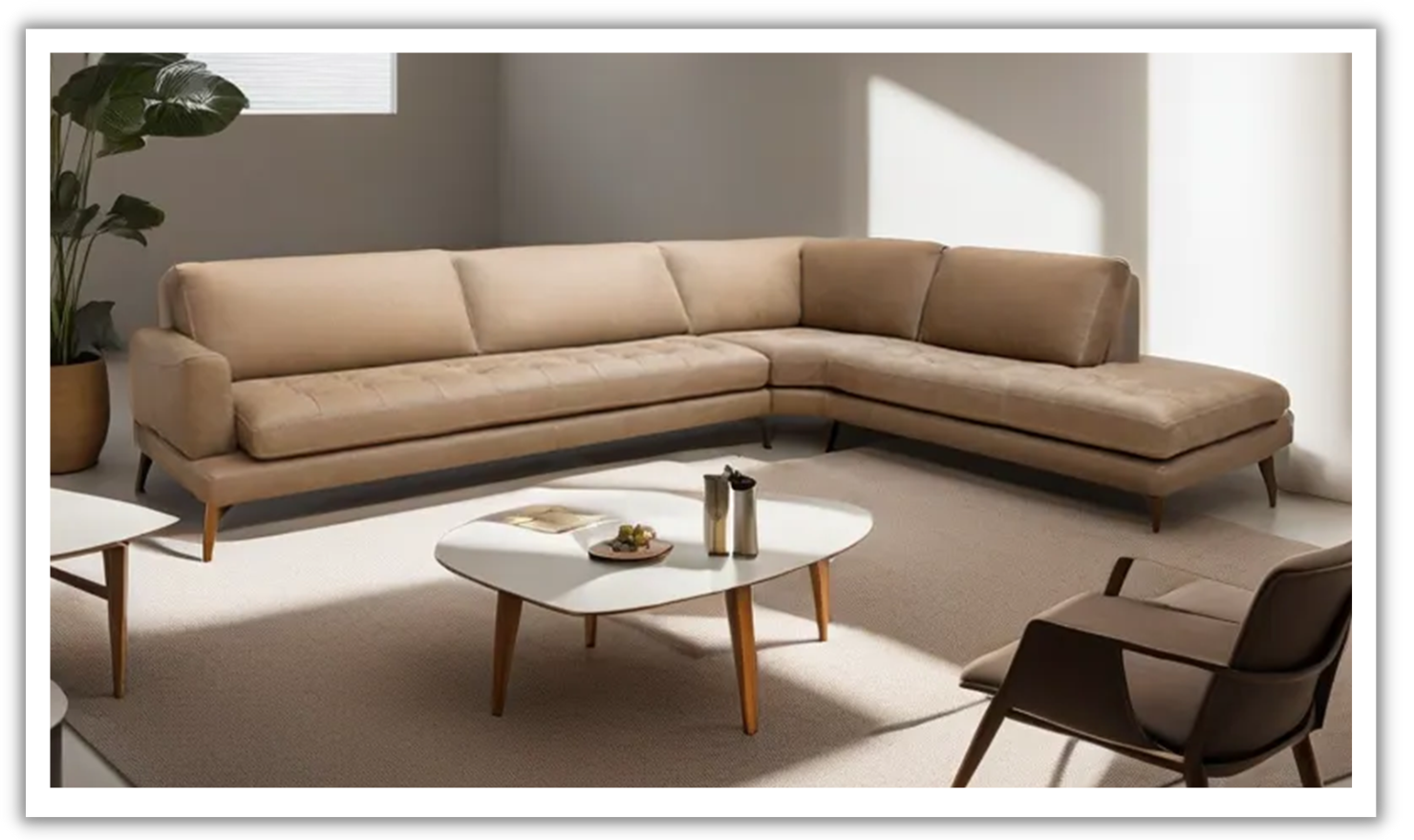 Bracci Living 6-Seater L-Shape Tufted Sectional Sofa – Jennifer Furniture