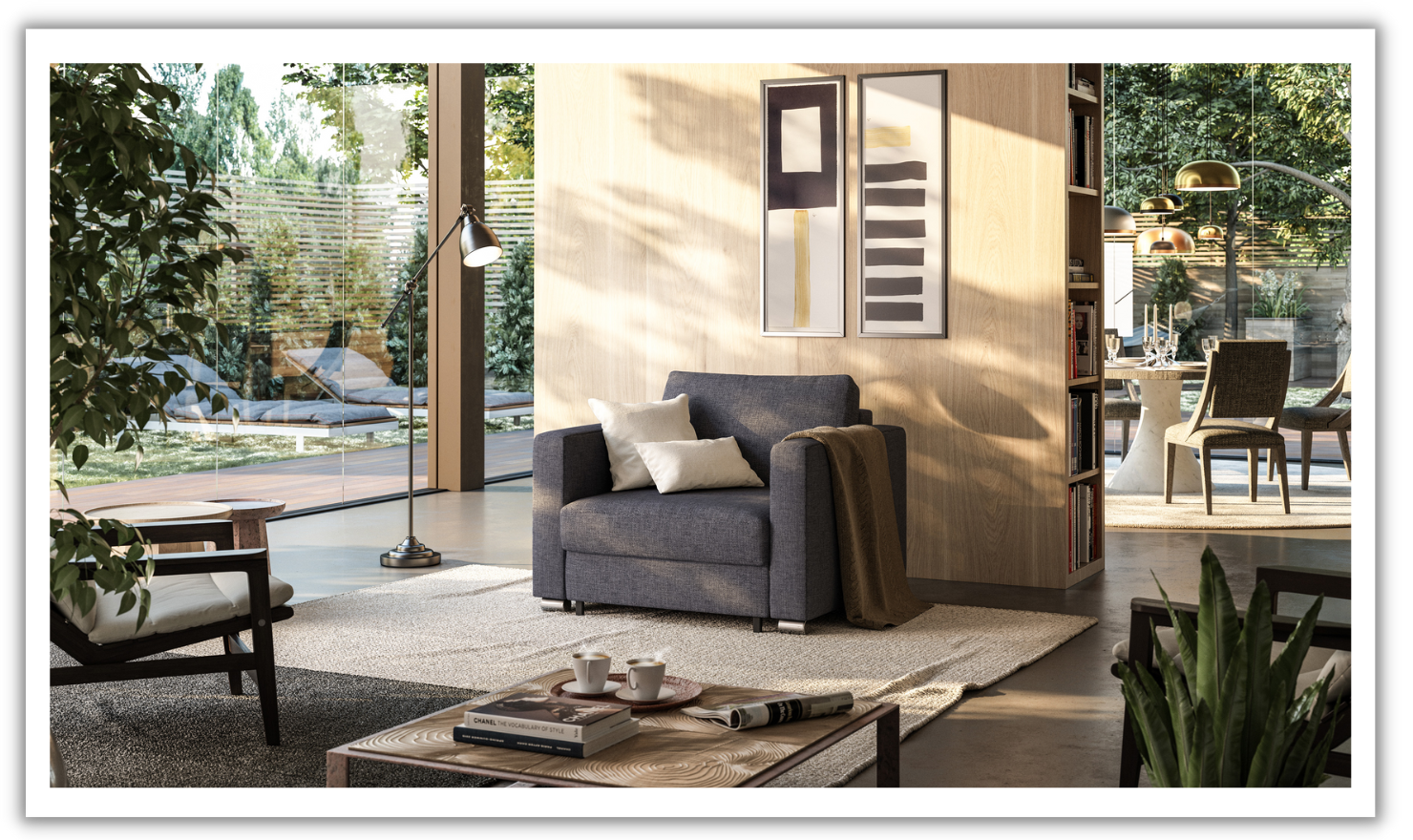Shop Luonto Fantasy Fabric Sleeper Chair with Foam Mattress & HR Foam ...