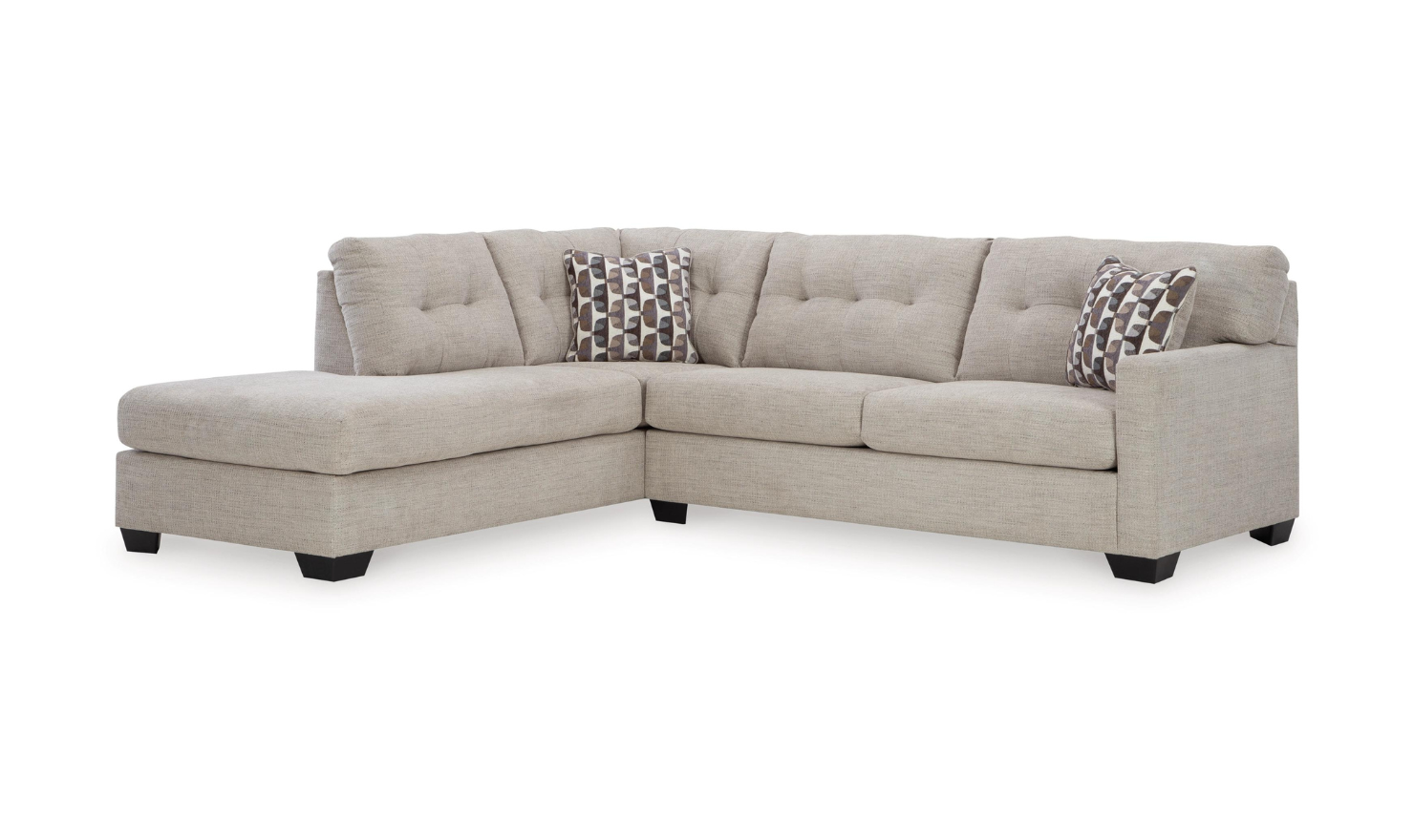 Modern Heritage Mahoney 2-Piece Full Sleeper Sectional with Chaise In ...