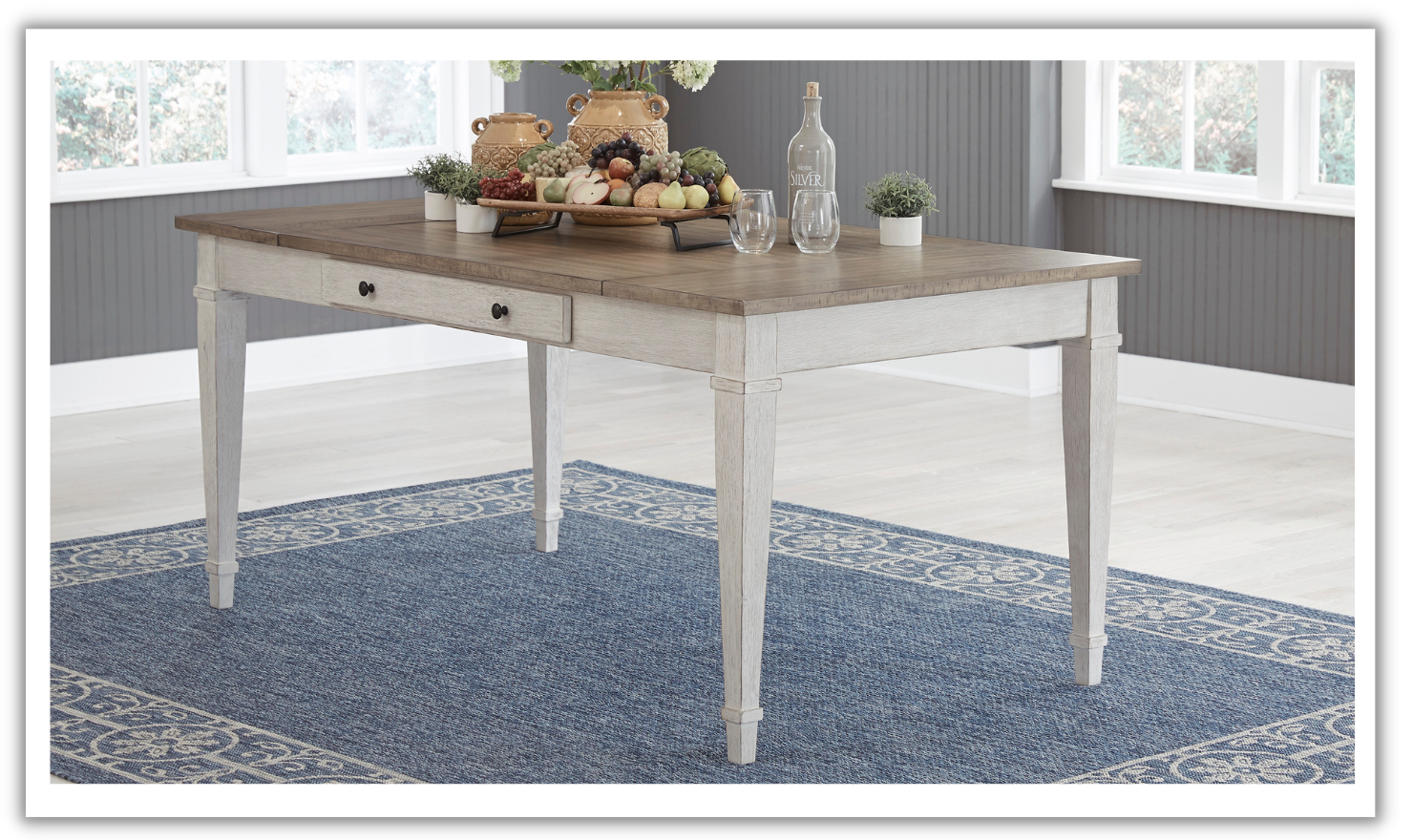 Modern Heritage Skempton Wooden Dining Table with Lift-Top Storage Bin ...