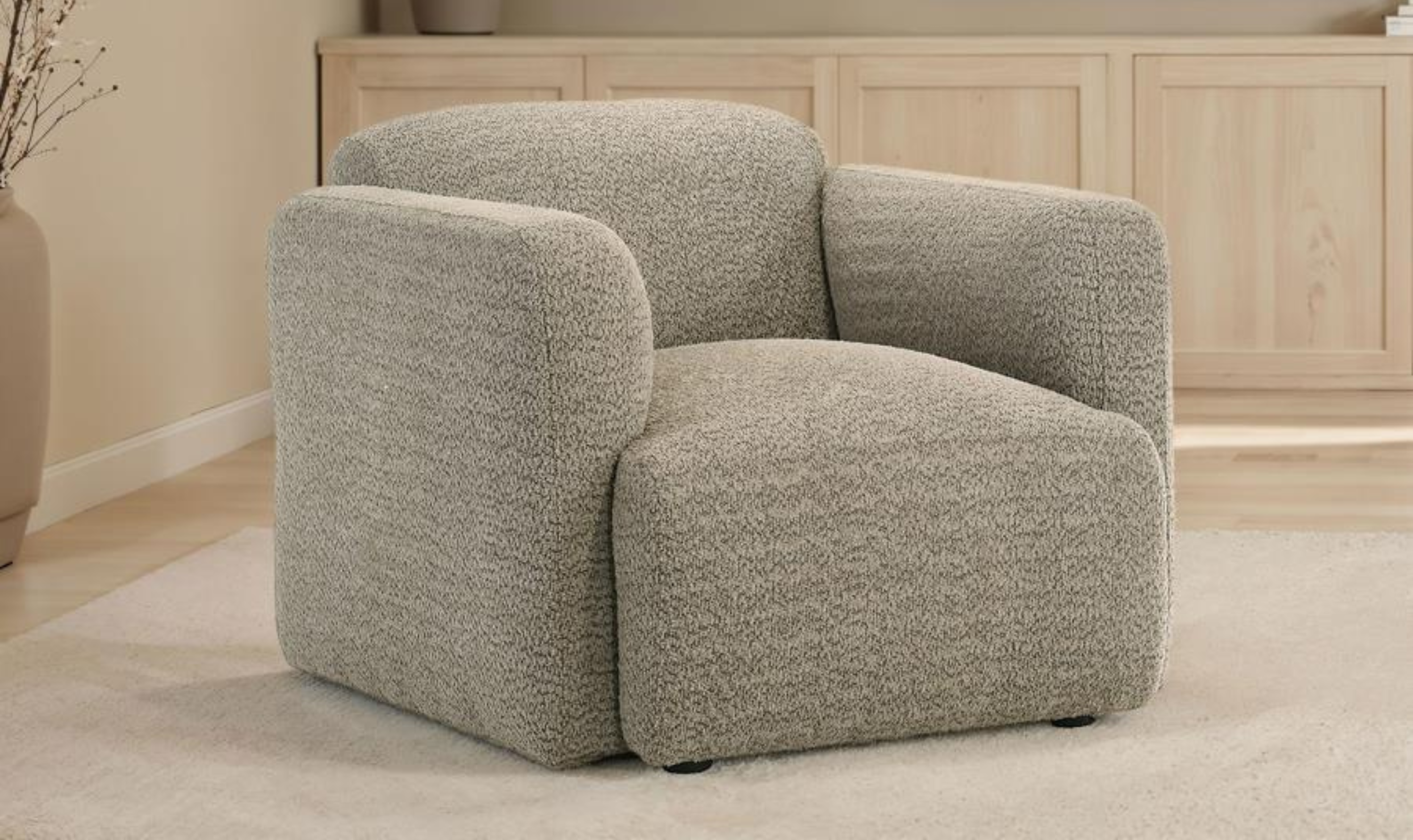 Modern Heritage Dorset Fabric Accent Chair with Round Track Arms ...