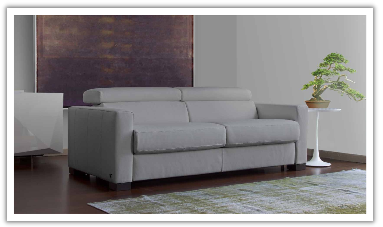 Nicoletti Natalie Italian Leather Sleeper Sofa - Luxury Overnight Coll ...