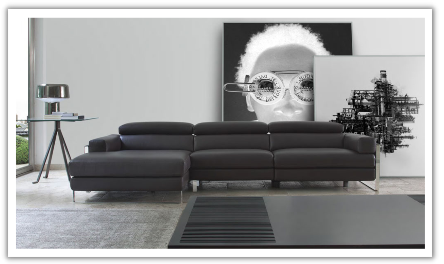 Buy Nicoletti Italia Romeo 3-Seater Leather Sectional Recliner in ...