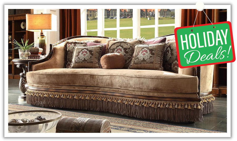 Homeydesign Saltford Skirted Apron Sofa in Traditional Style – Jennifer ...