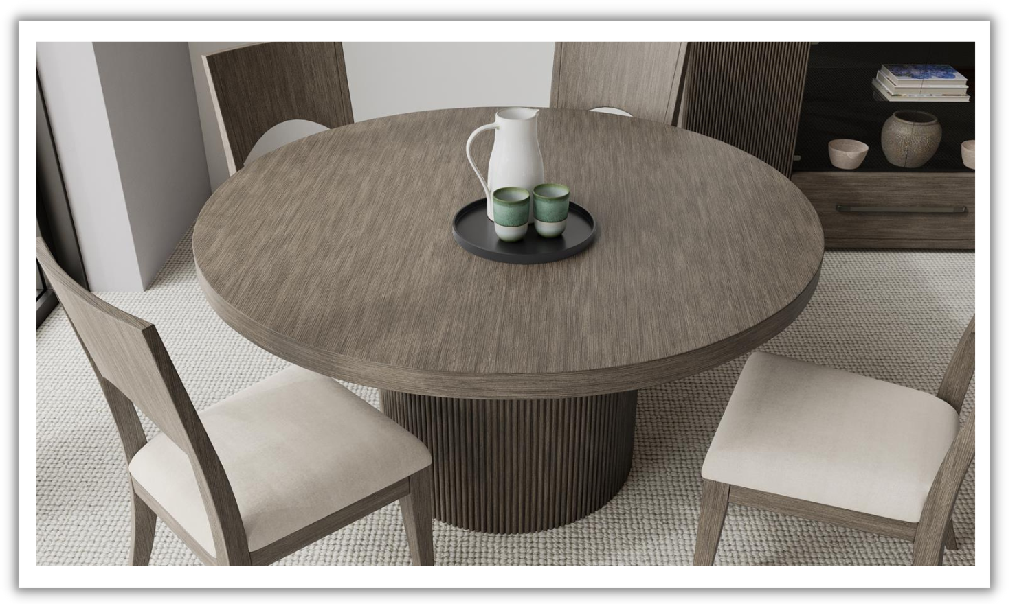 Sariel Round Dining Table – Jennifer Furniture