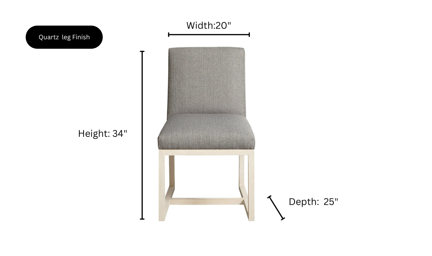 Universal Furniture Carter Side Chair with Plush Upholstered Seat (Woo ...