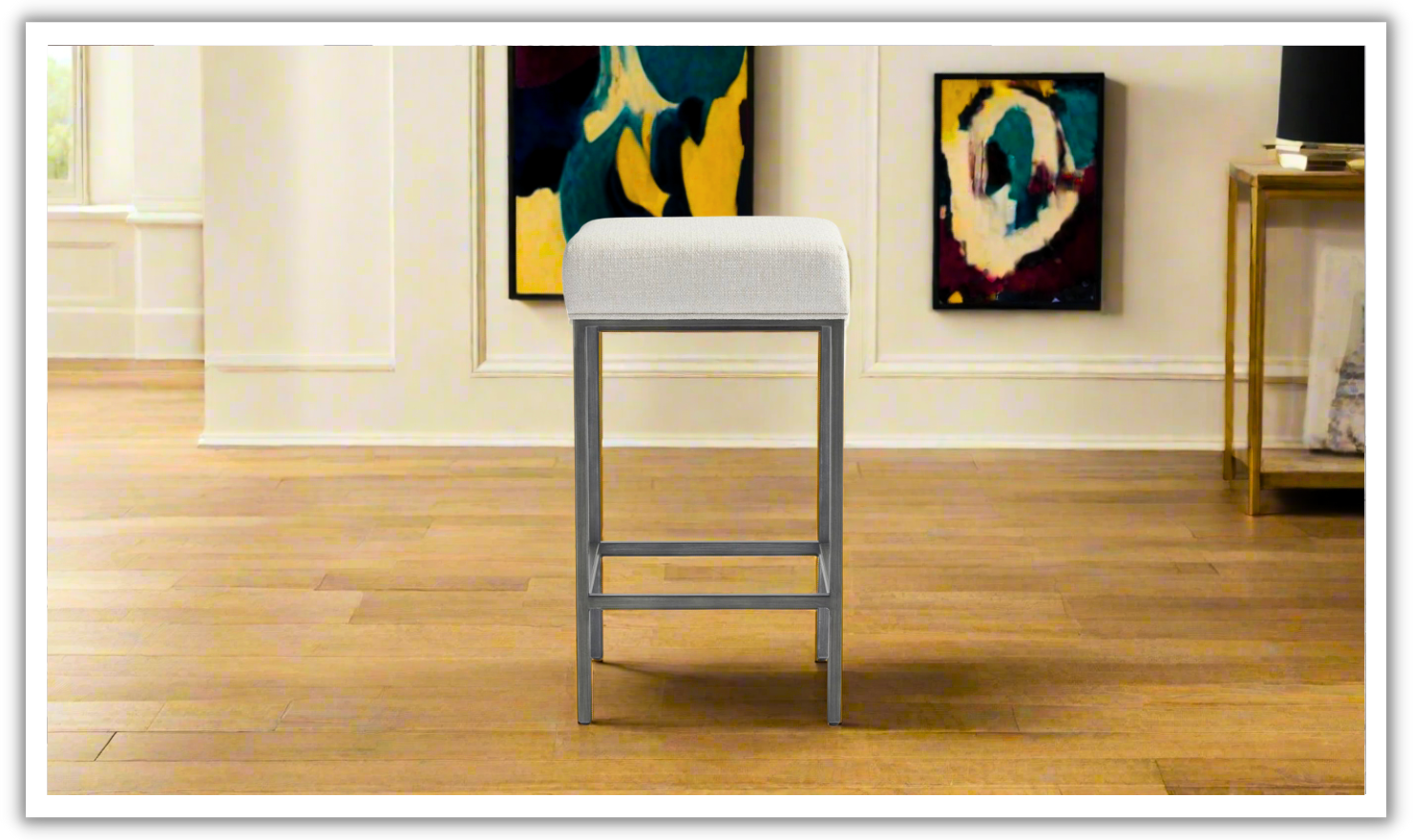 Universal Furniture Mitchell Zora Cream Fabric Console Stool – Jennifer ...