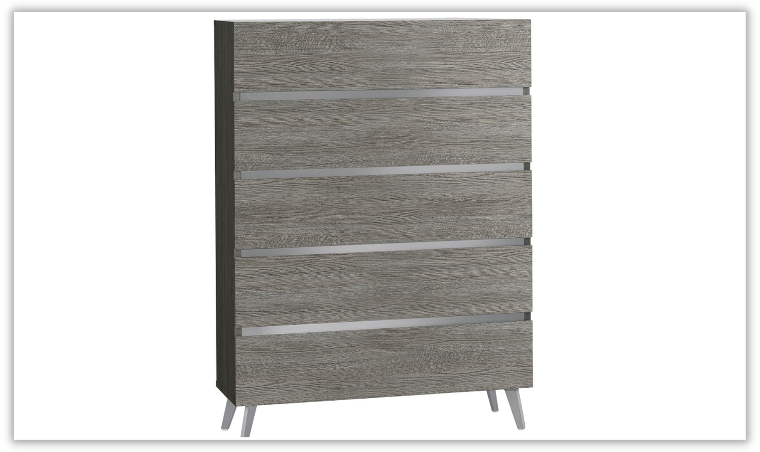 Buy Jennifer Italia Victoria 5 Drawers Premium Chest In Light Gray ...