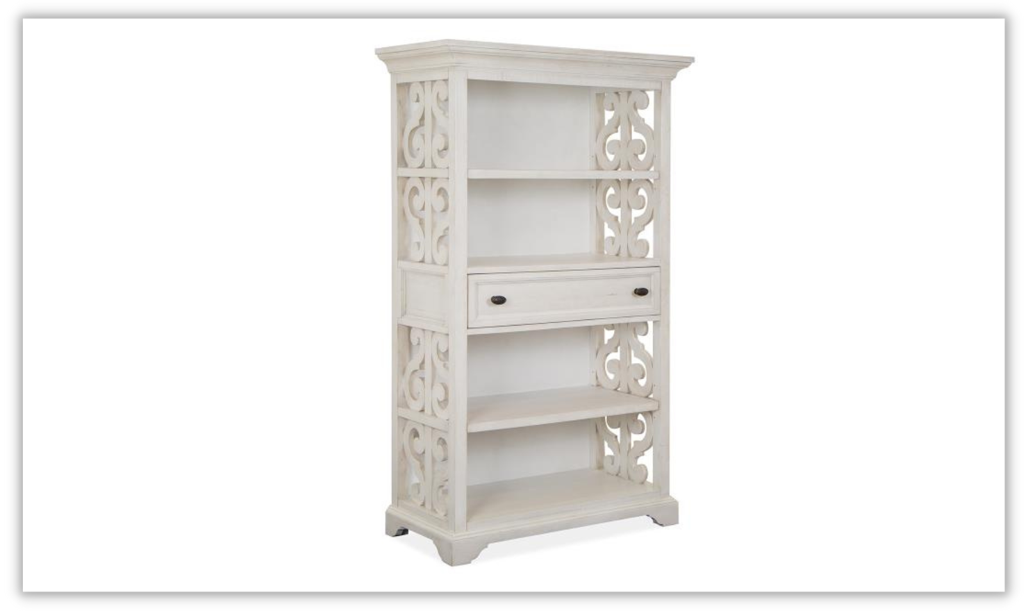 Magnussen Bronwyn White Wooden Bookcase in Alabaster Finish – Jennifer ...