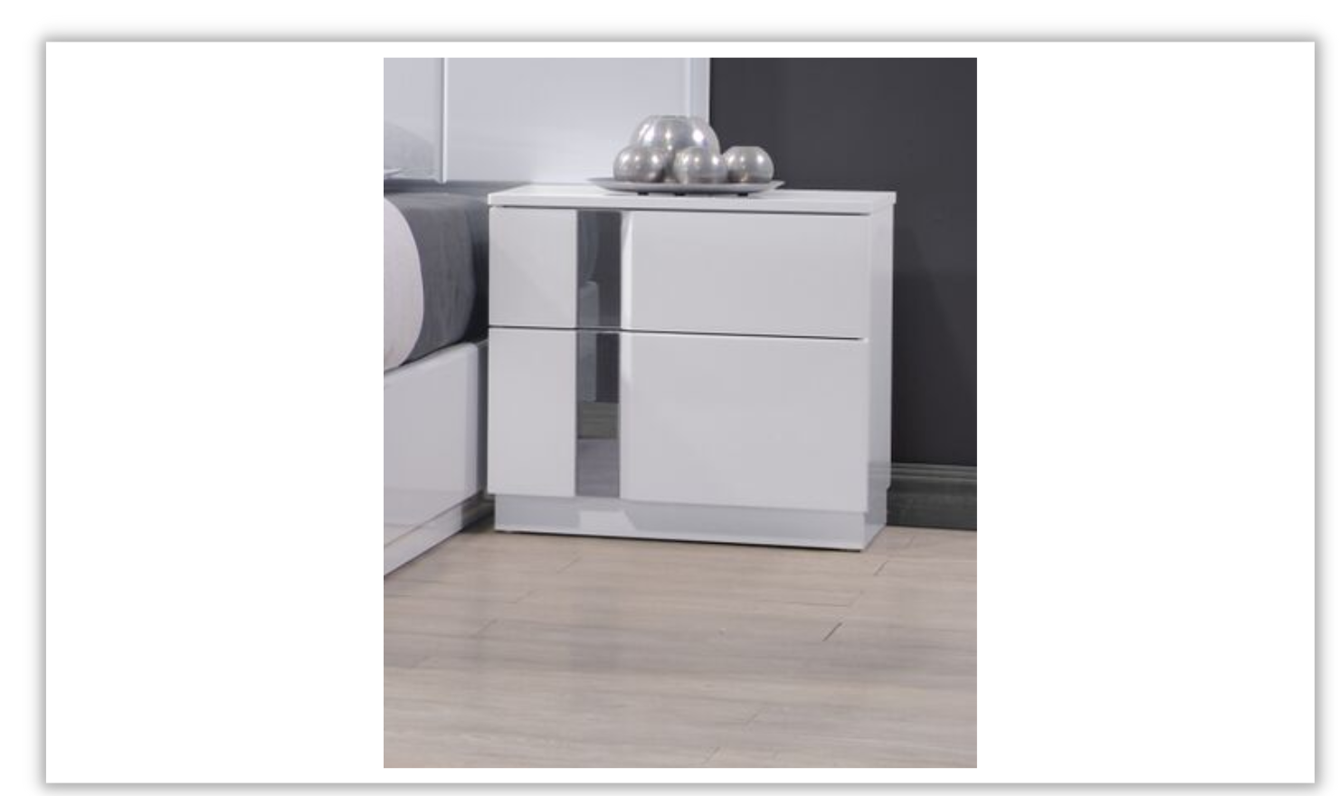 Paris Two Drawers Nightstand – Jennifer Furniture