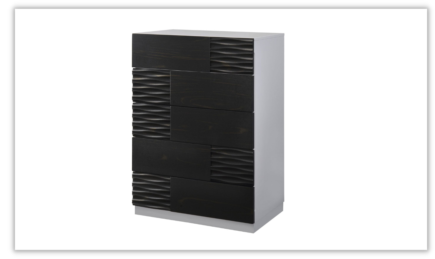 Buy Jennifer Italia Globo 5 Drawer Wooden Chest in Gray and Black ...