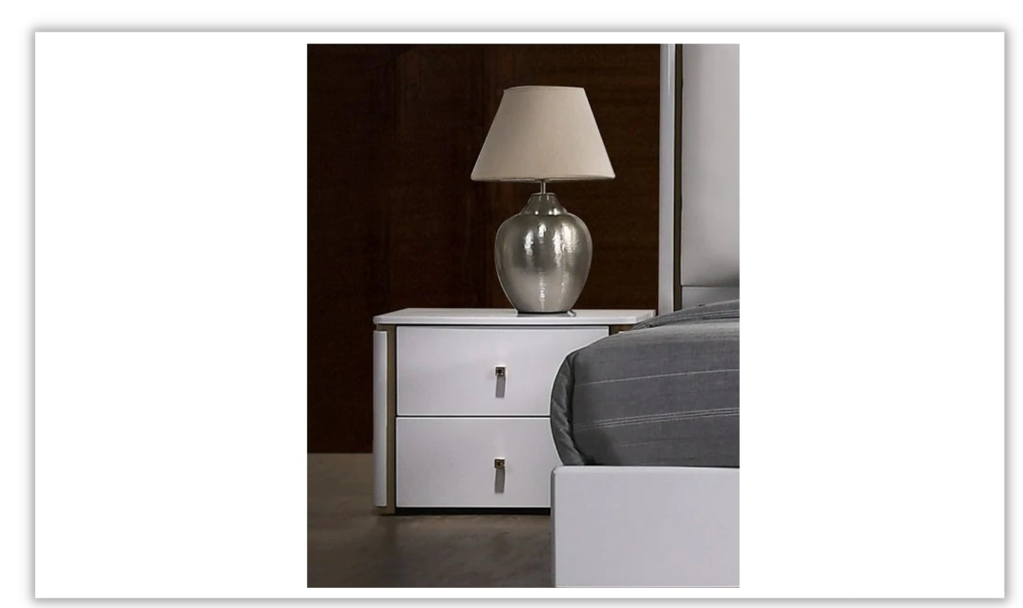 Buy Jennifer Italia Claridge 2 Drawers Nightstand in White Online ...
