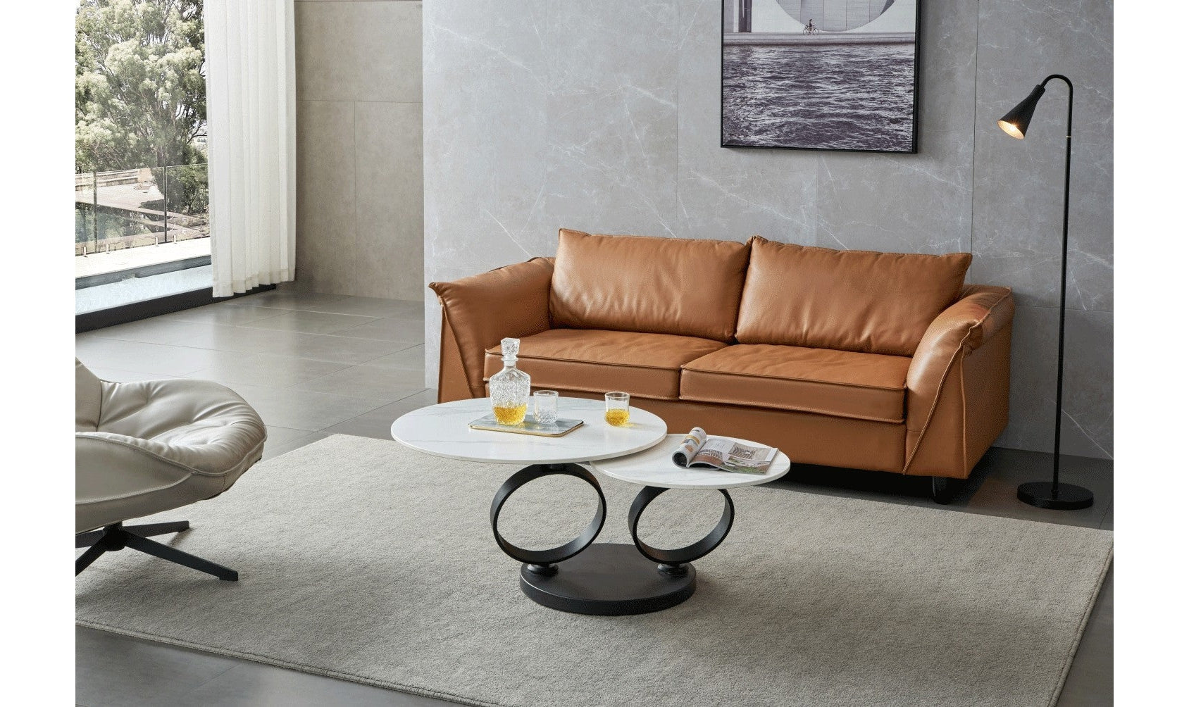 Buy ESF Furniture Bubble Coffee Table with Stained Stone Top Online ...