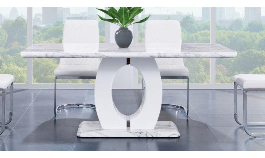 Buy Global Furniture Gosta Rectangle Dining Table with Marble Laminate ...
