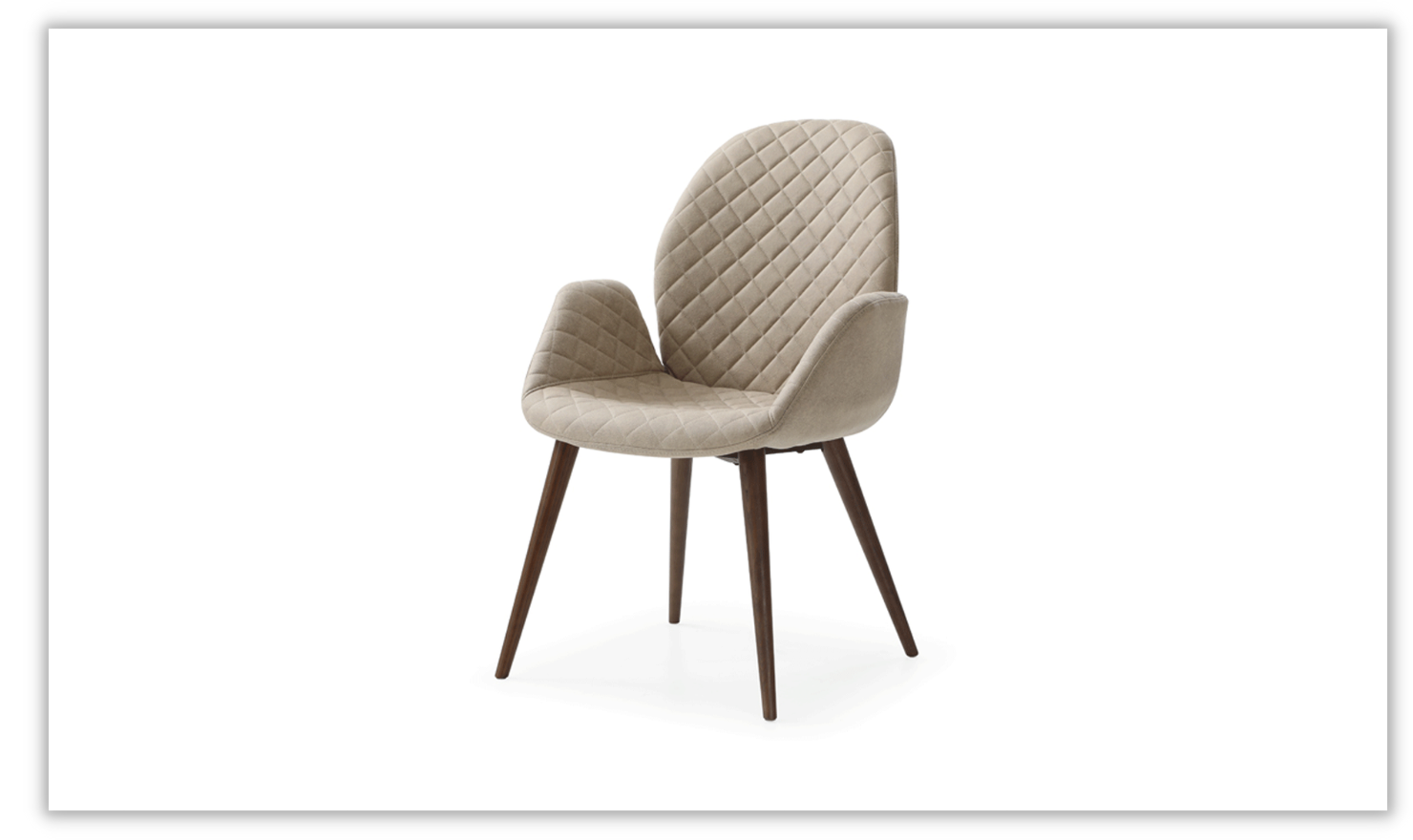 ESF Italia Amari Fabric Upholstered Dining Chair in Light Beige ...