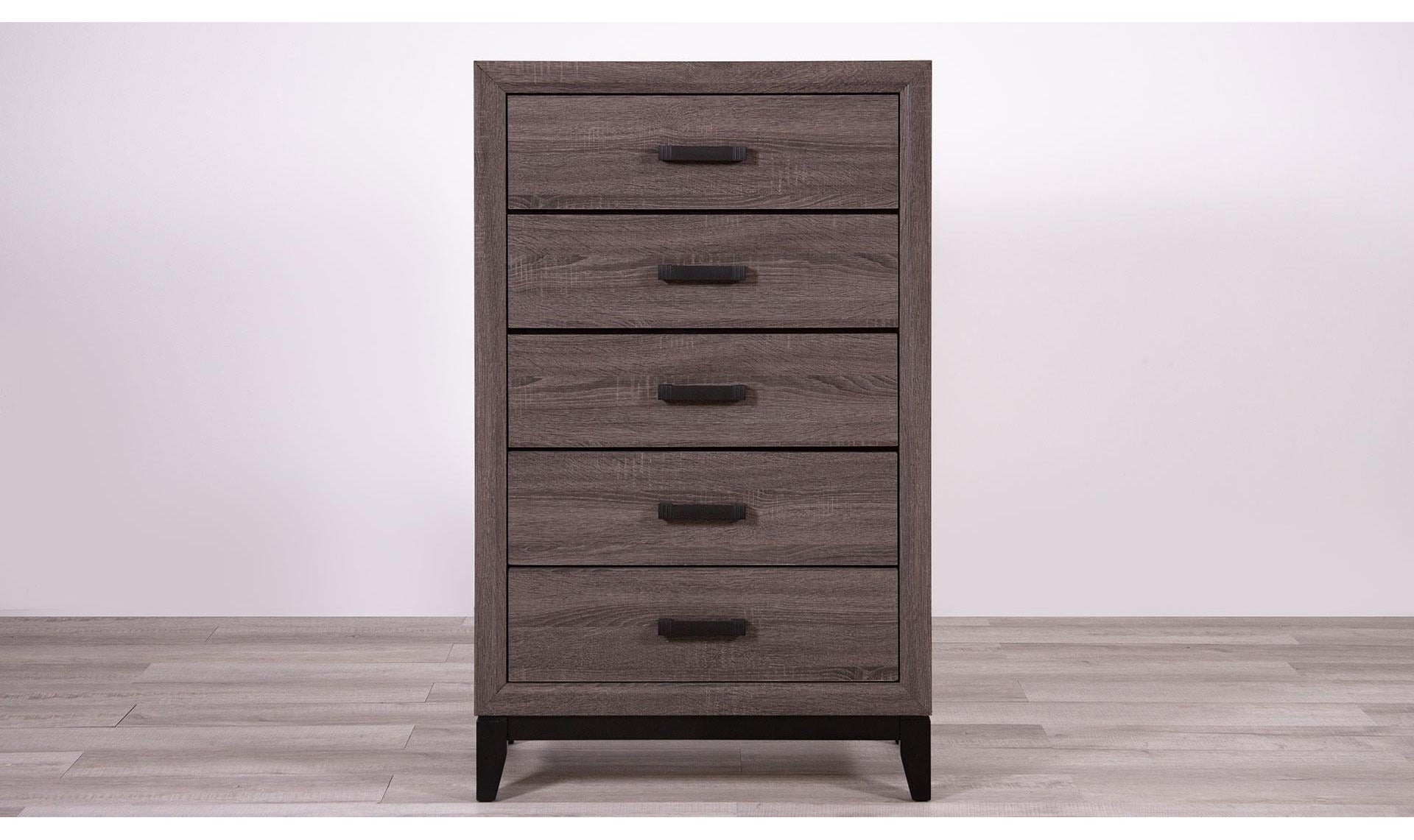Buy Global Furniture Laura 5-Drawers Wooden Chest in Gray Online ...