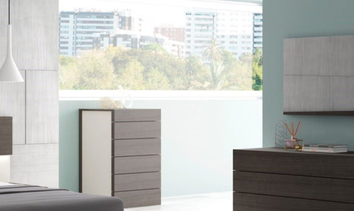 Buy Jennifer Italia Maia 6-Drawer Chest in Gray Lacquer Finish Online ...