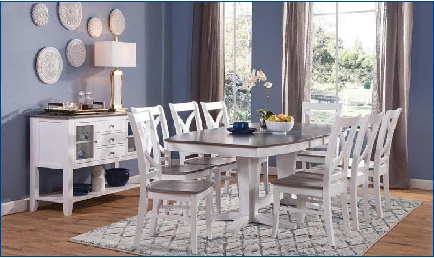 Buy John Thomas Milano 3 Drawer Server in Heather Gray & White Online ...