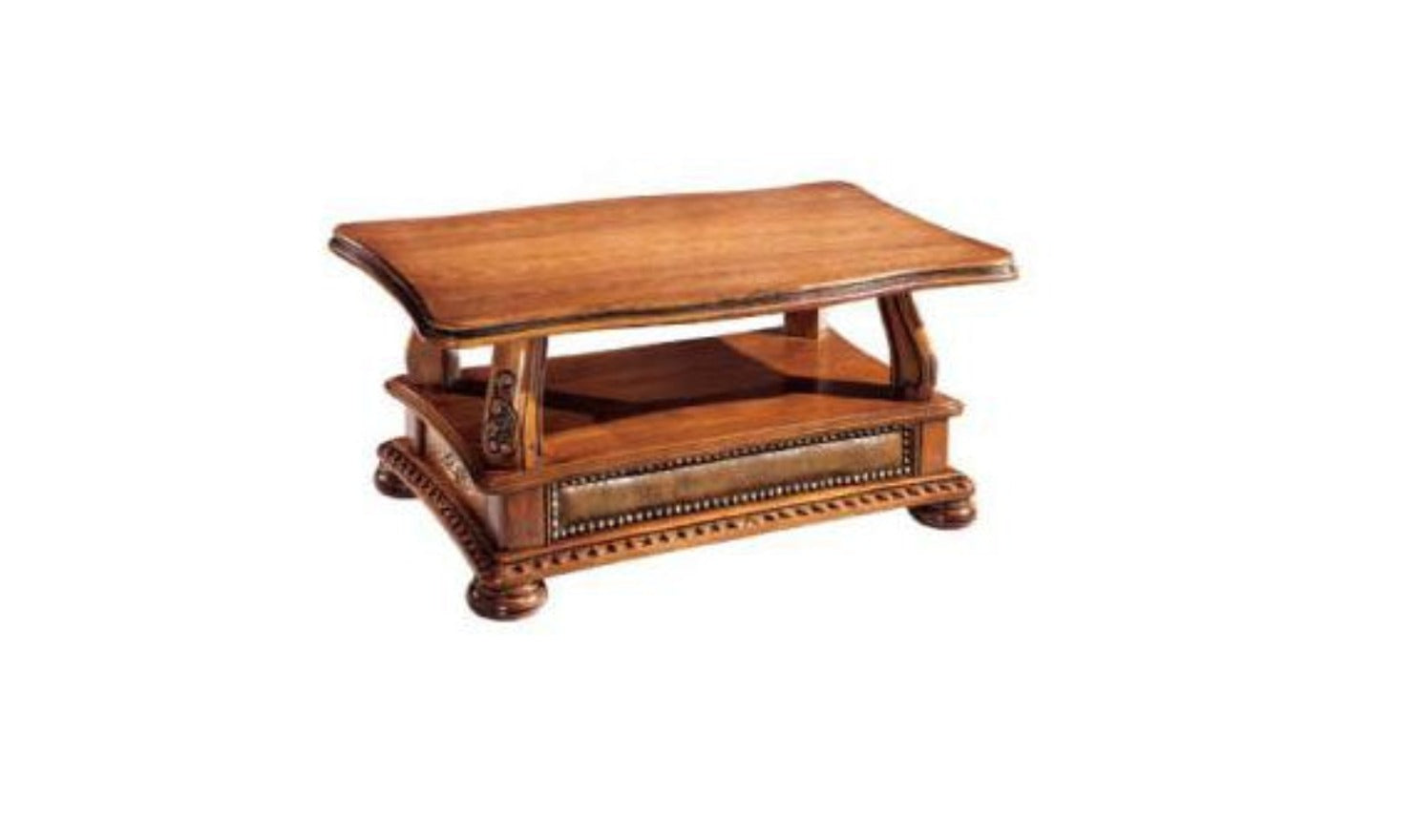 ESF Furniture Oakman Rectangular Wooden Coffee Table in Brown ...