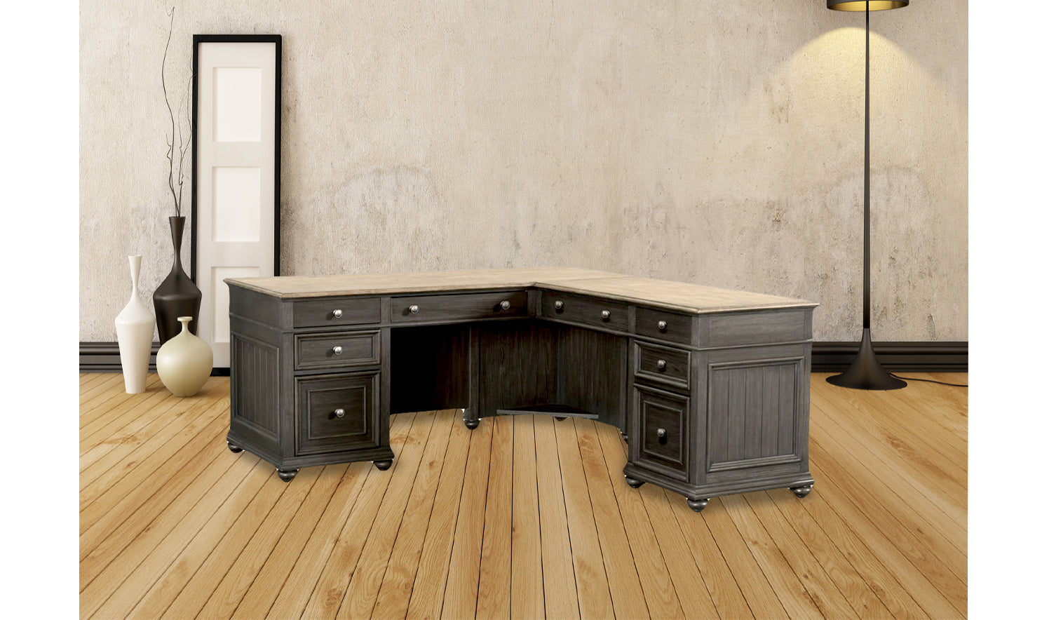 Regency L-desk And Return – Jennifer Furniture