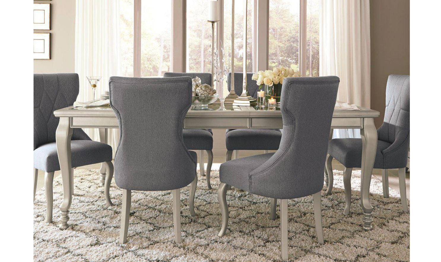 Silver Dining Room Set