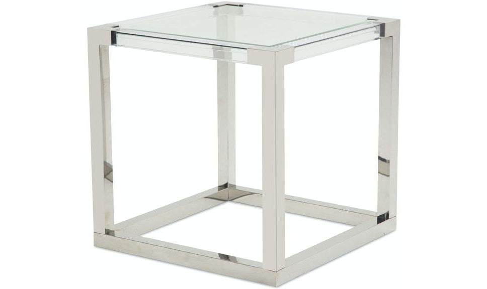 AICO Square End Table (2 Pc) with Stainless Steel Legs – Jennifer Furniture